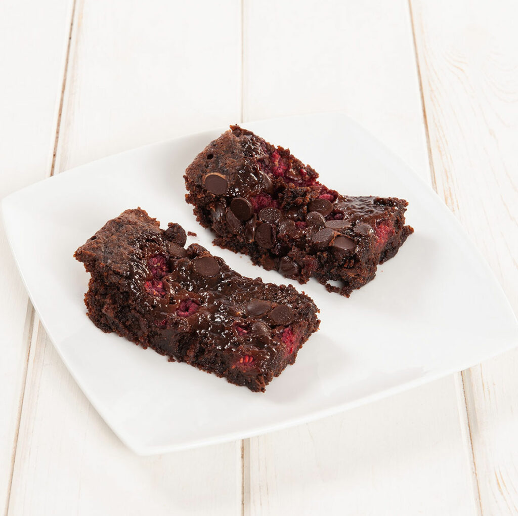 Vegan Chocolate & Raspberry Brownie – Just Desserts